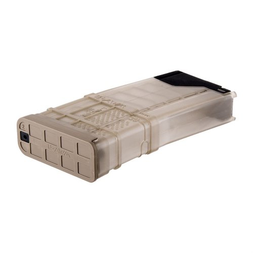FLAT 20-RD MAGAZINES LANCER SYSTEMS L5AWM 20RD TRANSLUCENT DARK EARTH ...