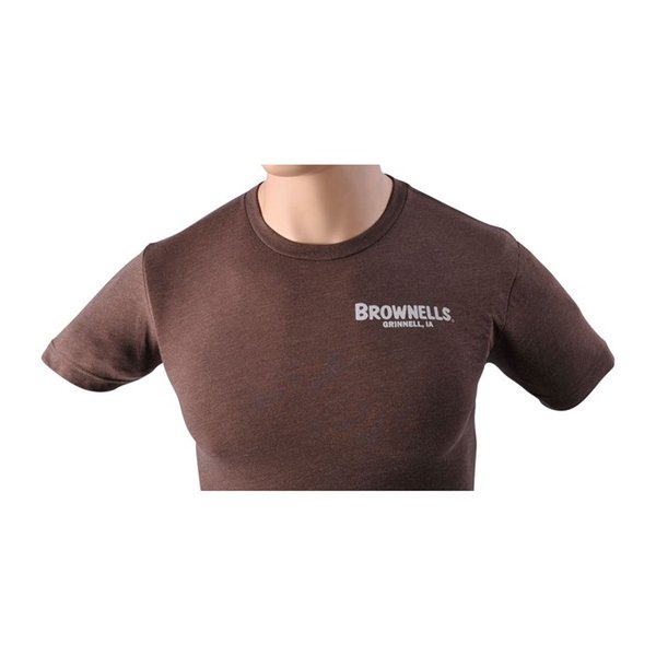 6 T-SHIRT BROWNELLS MENS TSHIRT ESPRESSO W/ HEX LOGO XS - Brownells Norge