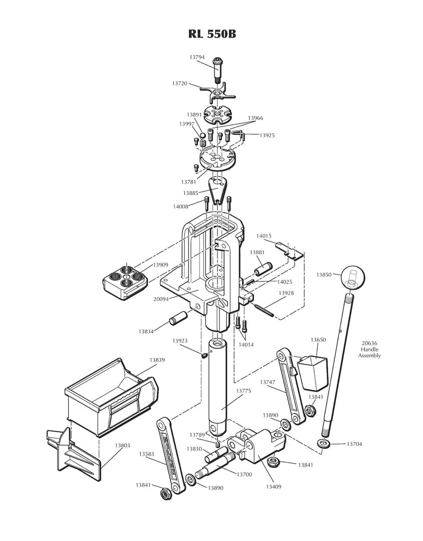 Dillon RL550 Machine - Crank Assembly - Brownells Norge
