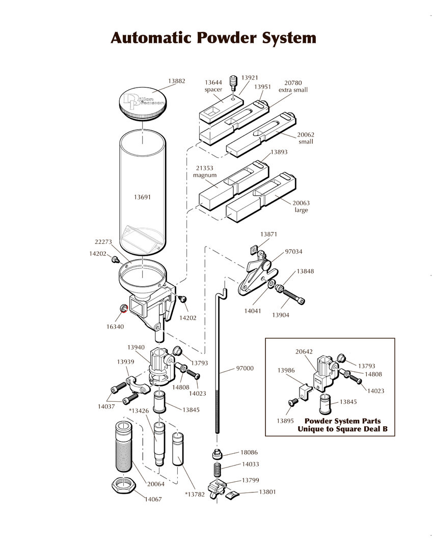 Dillon Automatic Powder System - Failsafe Rod Assembly for XL650 ...